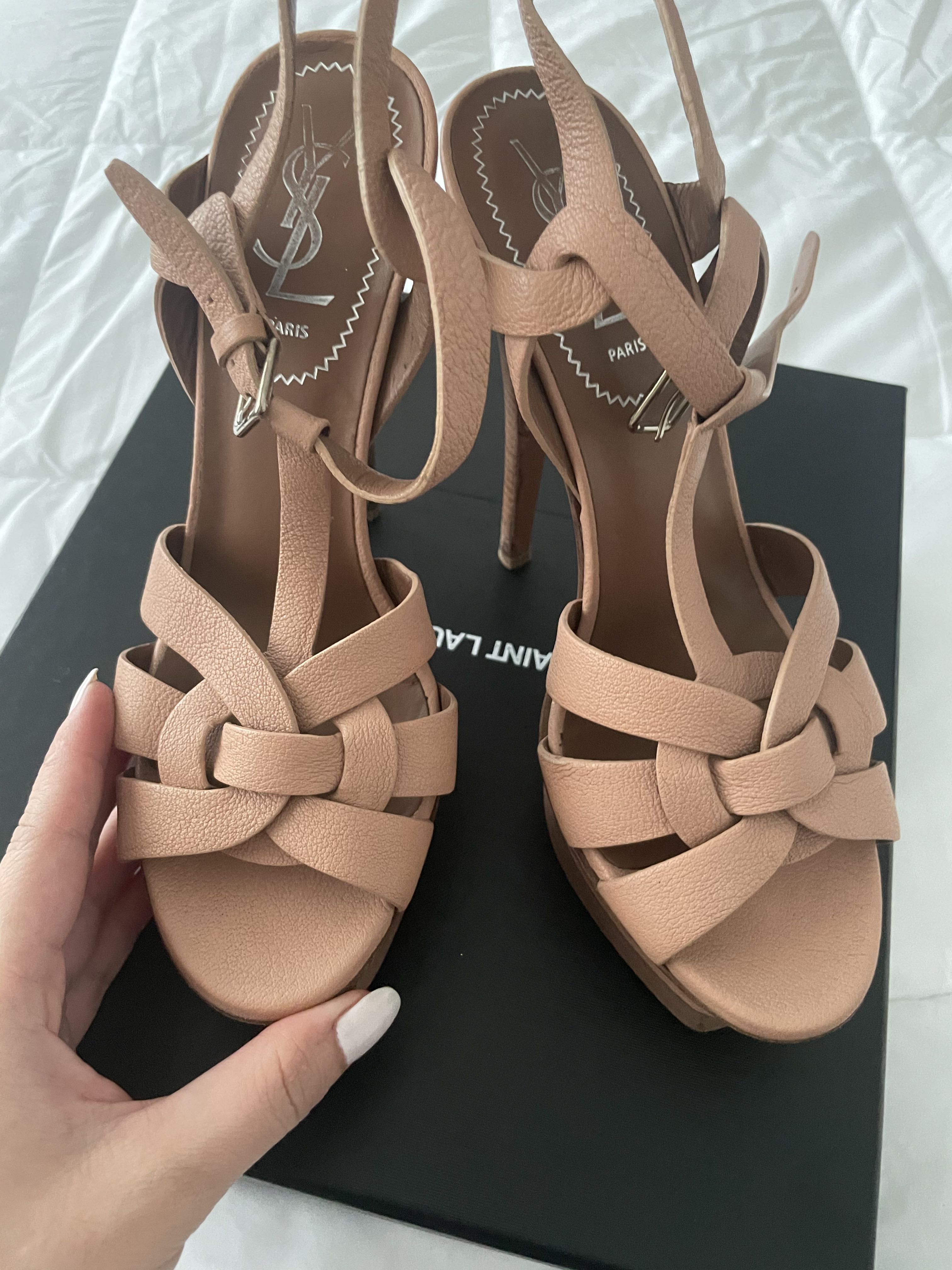 Authentic YSL tribute 105 in pink poudre, Women's Fashion, Footwear ...