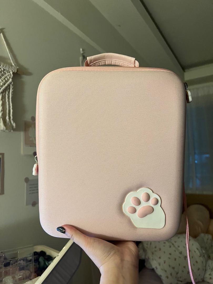 Brand new Pink cat paw Nintendo switch storage case for dock controller ...