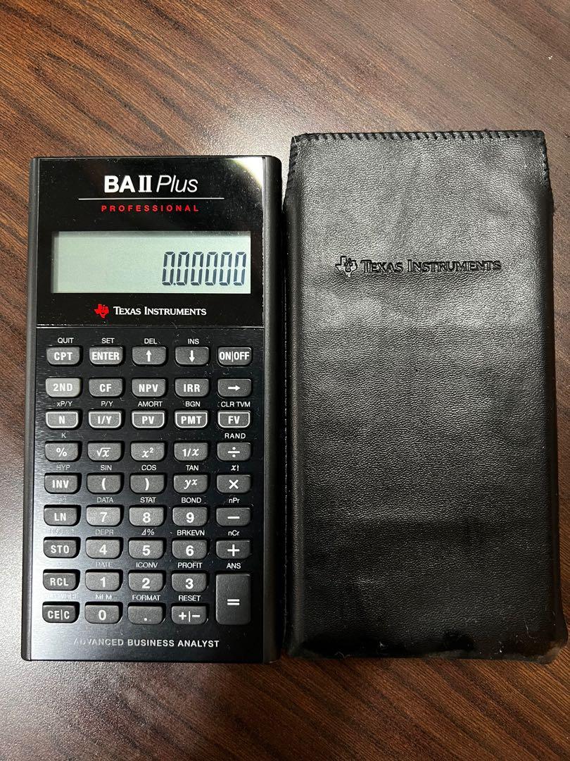 CFA Calculator Texas Instruments BA II Plus, Computers & Tech, Office ...