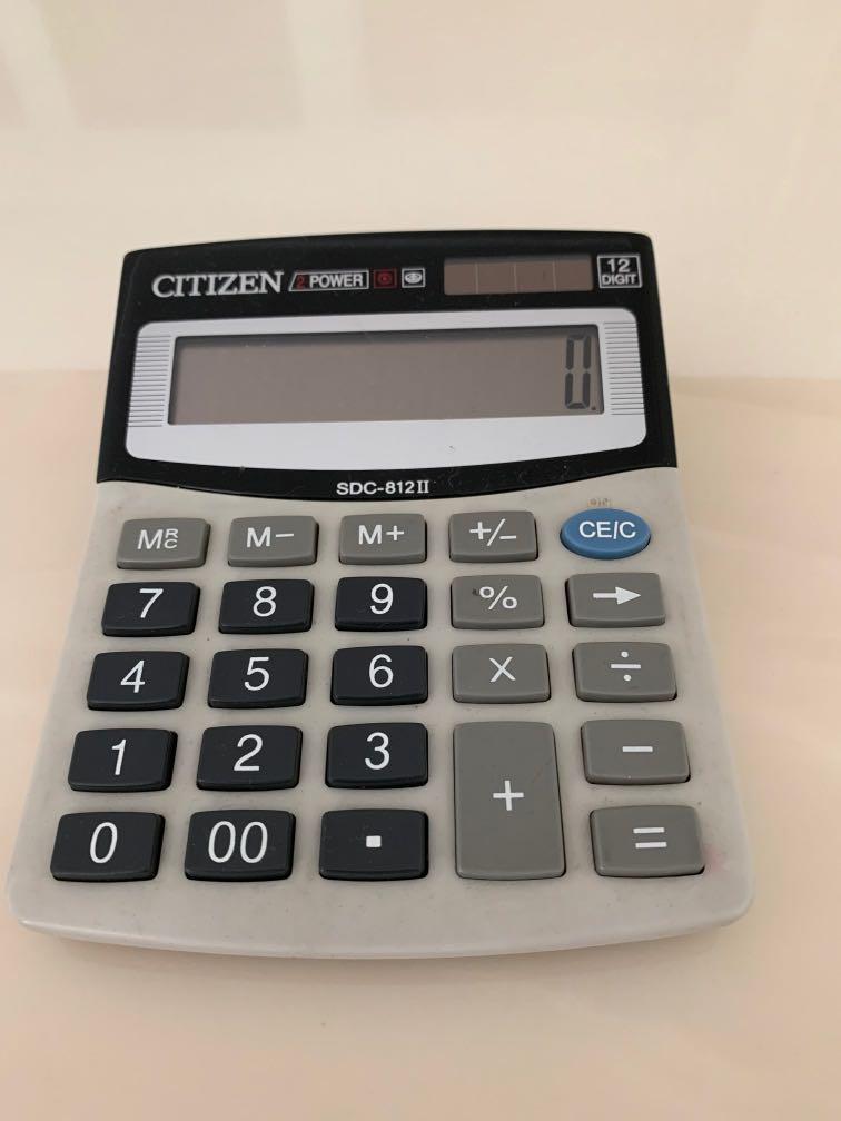 Citizen Calculator 2 power - 12 digits, Computers & Tech, Office ...