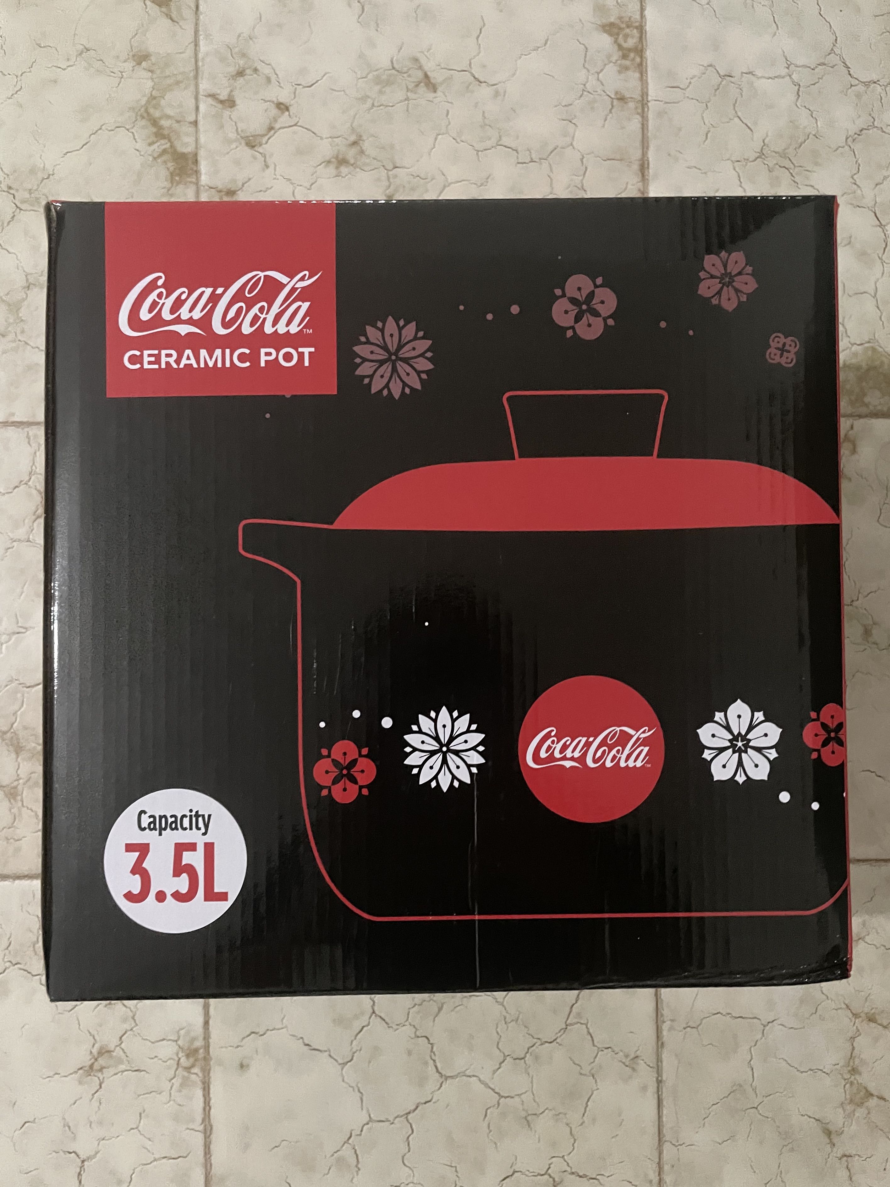 Coca Cola Ceramic Pot (3.5L) - Pen Cai Pot, Furniture & Home Living ...