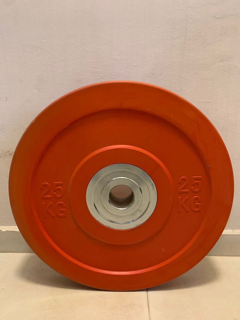 Competition grade Olympic size 25kg bumper plates, Sports Equipment ...