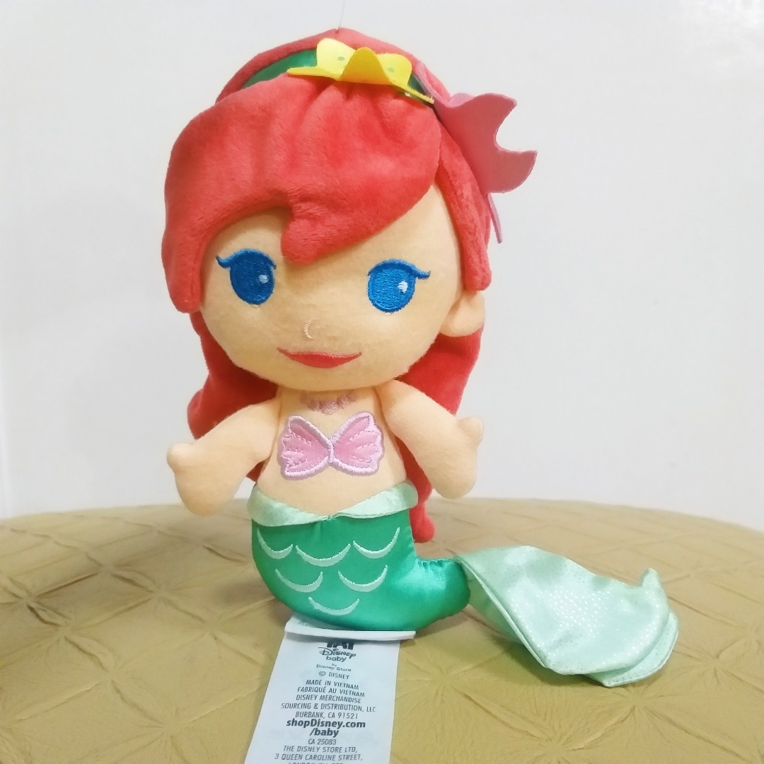 Disney Baby Ariel The Little Mermaid Stuffed Plush Toy, Hobbies & Toys ...