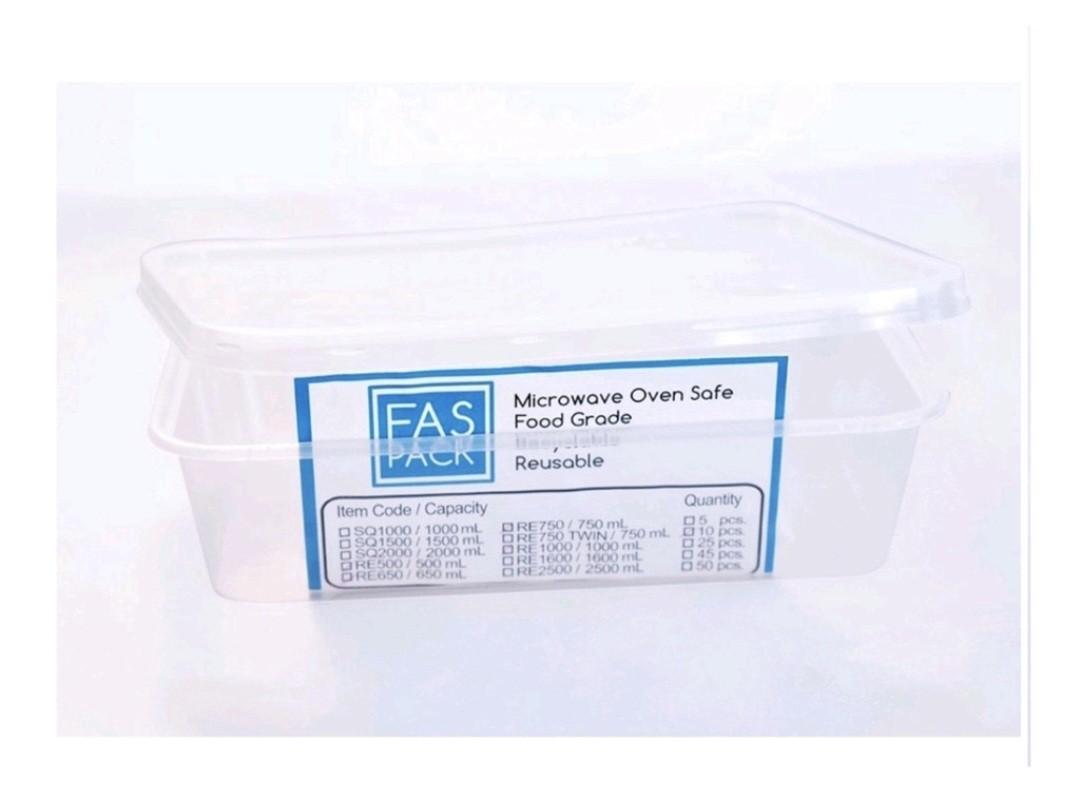 Fas Pack Microwaveable Container 10 pieces per pack/RE 500, Furniture ...