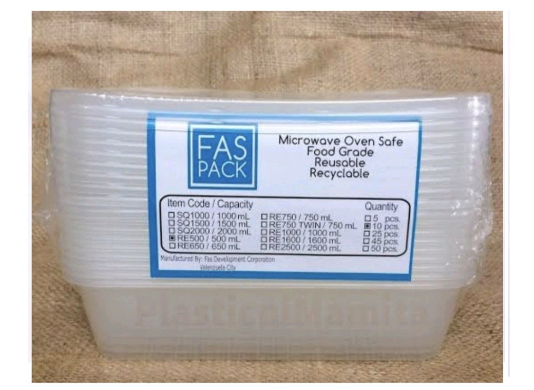 Fas Pack Microwaveable Container 10 pieces per pack/RE 500, Furniture ...