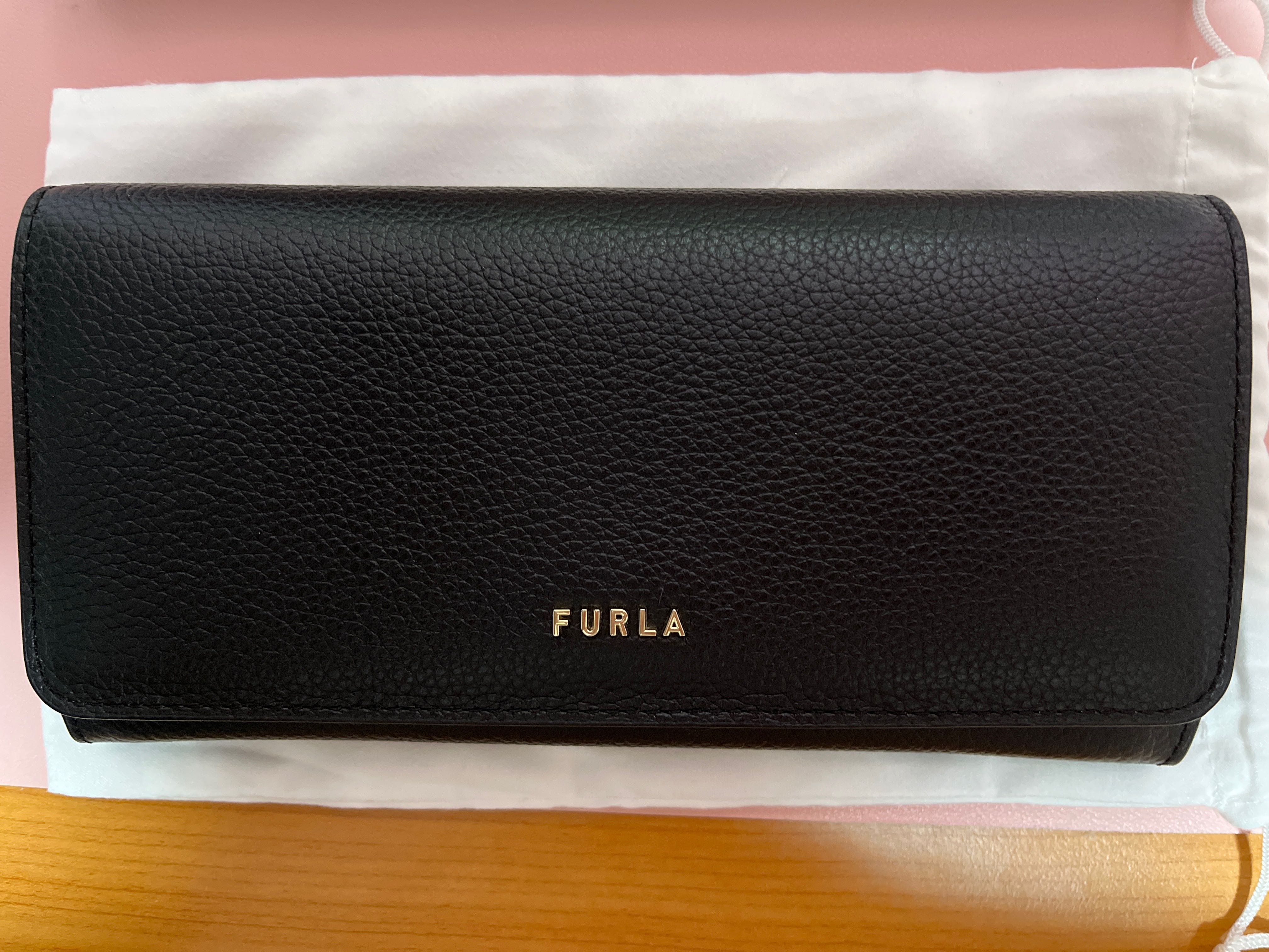 Furla Bi-fold Long Wallet - Black, Women's Fashion, Bags & Wallets ...
