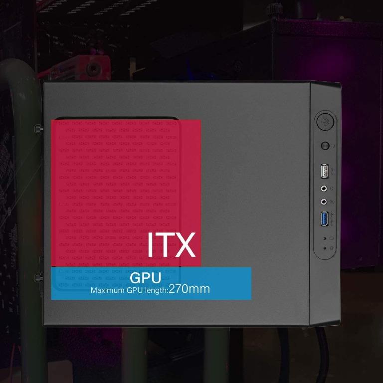 GOLDEN FIELD N-1 Mini ITX Computer Case Gaming PC Case Mini Desktop ...