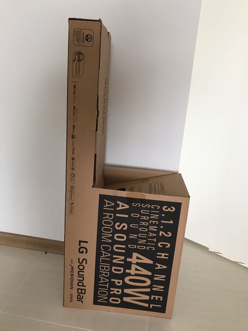 LG sound bar EMPTY BOX, Furniture & Home Living, Home Improvement ...