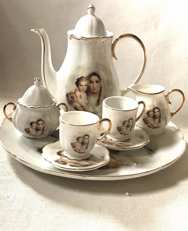 Madonna and Child Miniature Tea Set, Furniture & Home Living, Home ...