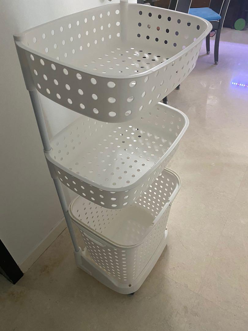Movable baskets with rollers, Furniture & Home Living, Furniture ...