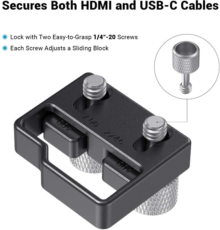 (New Version) SMALLRIG HDMI Cable Clamp for BMPCC 4K, 6K USB-C Cable ...