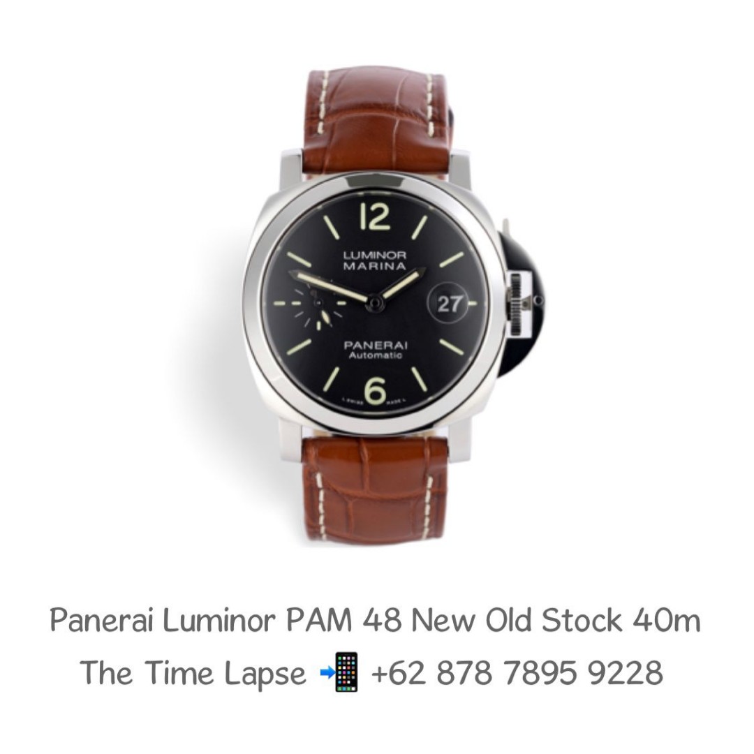 Panerai Luminor PAM 48 - 40m - New Old Stock, Fesyen Pria, Jam Tangan ...