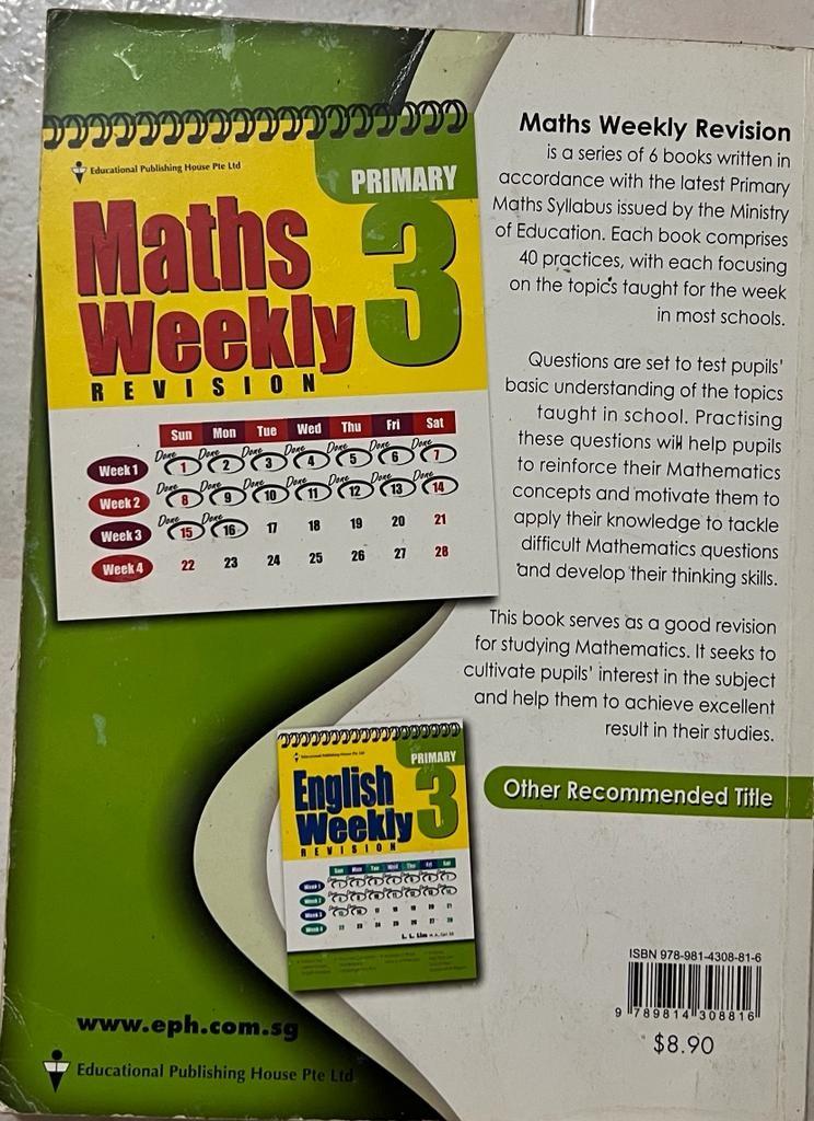 Primary 3 Math book, Hobbies & Toys, Books & Magazines, Assessment ...