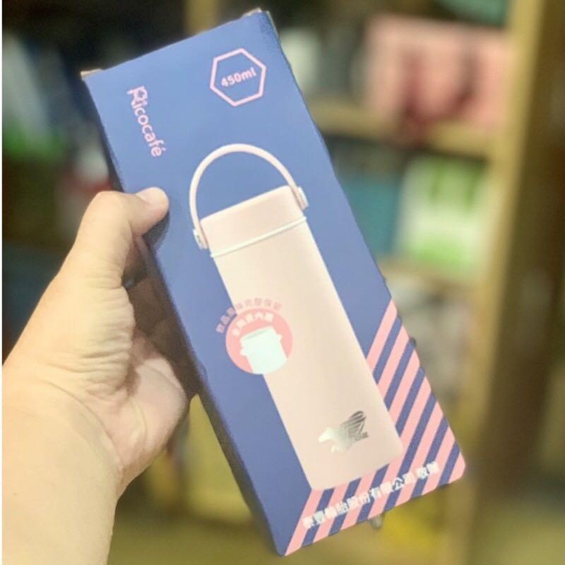 Ricocafe 真瓷真空保溫杯 450ML 全陶瓷內膽 泰豐 Ricocafe JPK-450, 家具及居家用品, 廚具和餐具, 水杯、水壺在旋轉拍賣