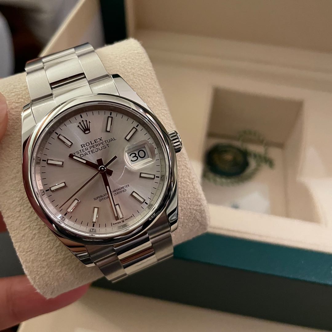 Rolex Oyster Perpetual Datejust 36 Silver Dial OP36 Automatic Watch ...