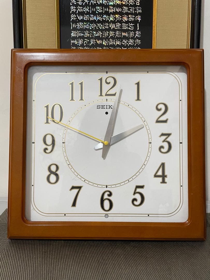 Seiko Wall Clock from Japan in Wood Frame, Furniture & Home Living ...
