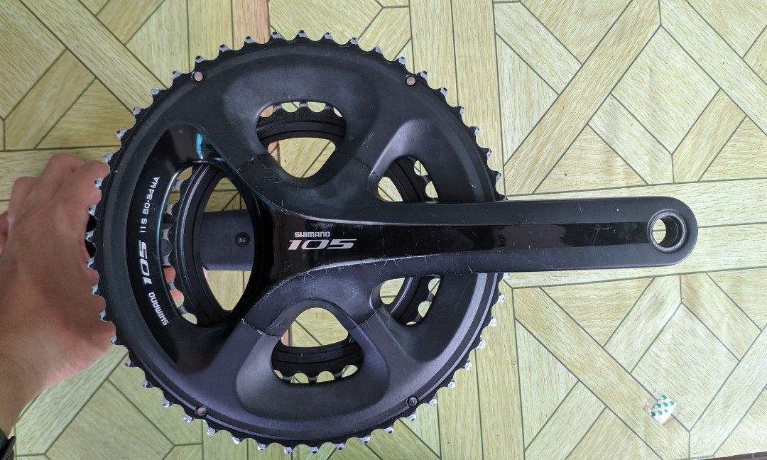 Shimano 105 R5800 50-34T Crankset, Sports Equipment, Bicycles & Parts ...