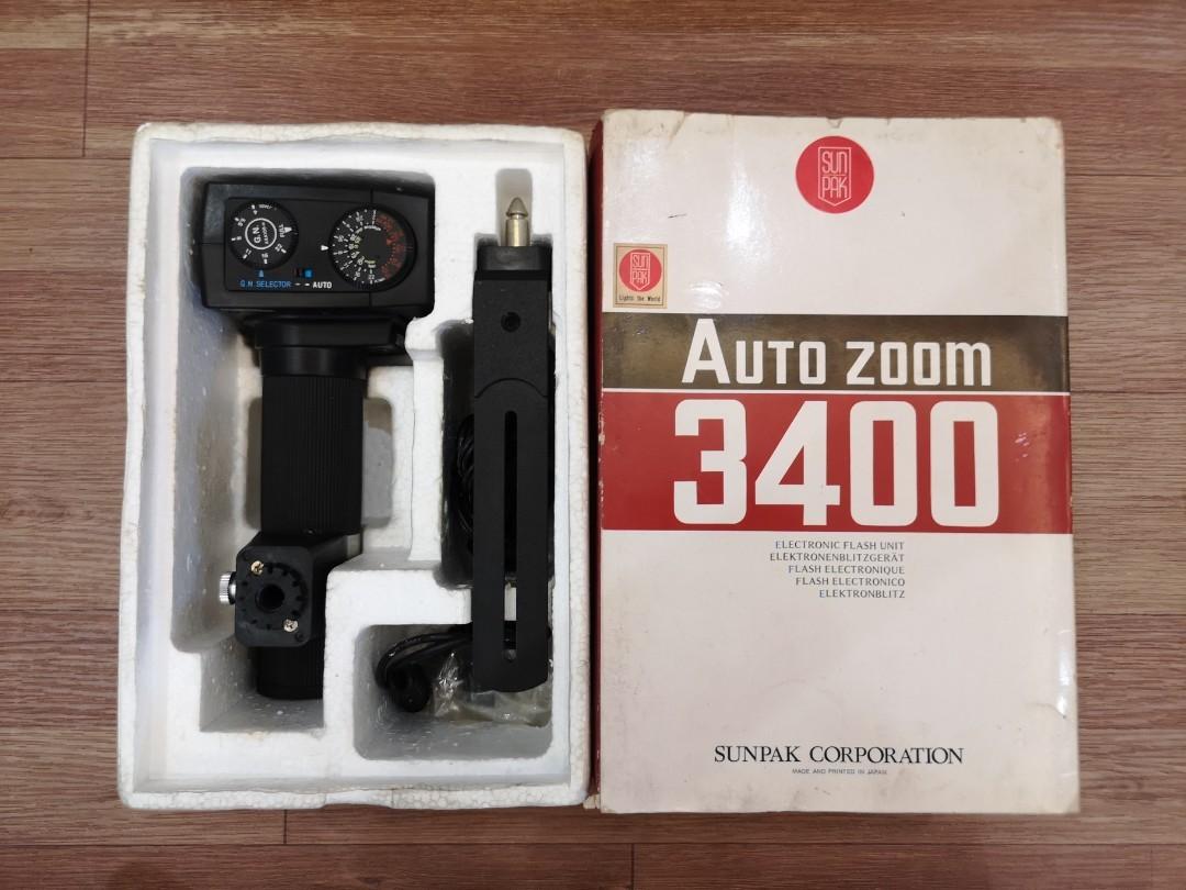 SUNPAK Auto Zoom 3400 Flash, Photography, Photography Accessories ...