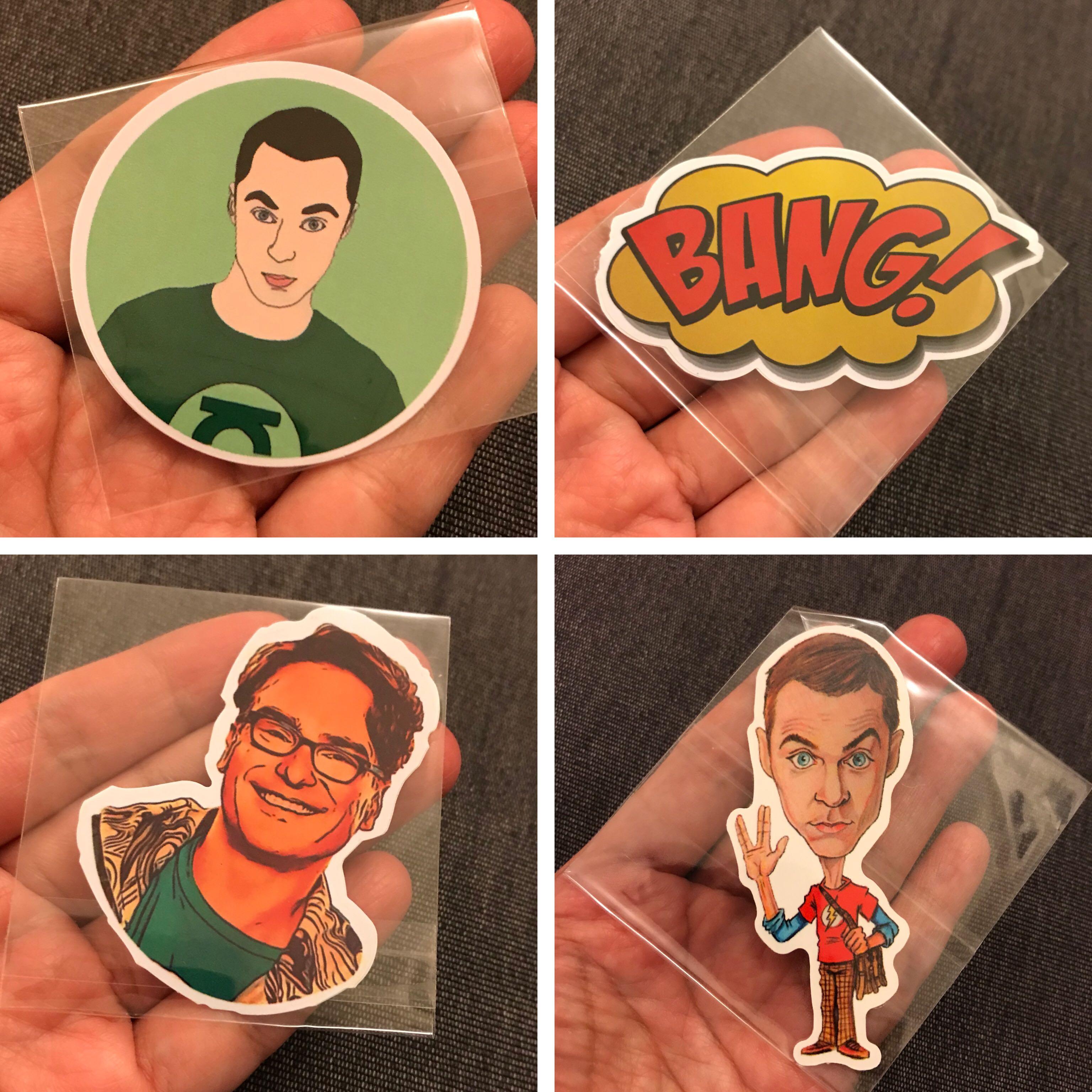 TBBT The Big Bang theory stickers Sheldon cooper Leonard Penny raj ...