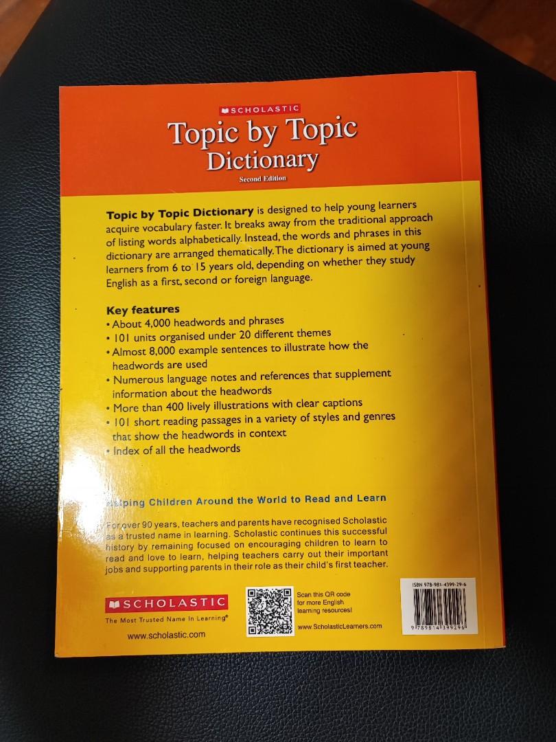 Topic by Topic Dictionary, Hobbies & Toys, Books & Magazines, Children ...