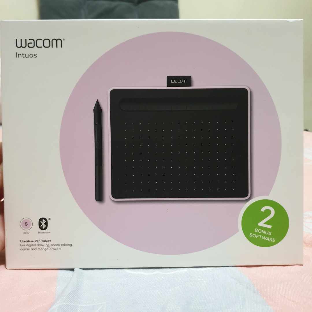 Wacom Intuos Small Bluetooth Drawing Pen Tablet - Pink, Computers ...