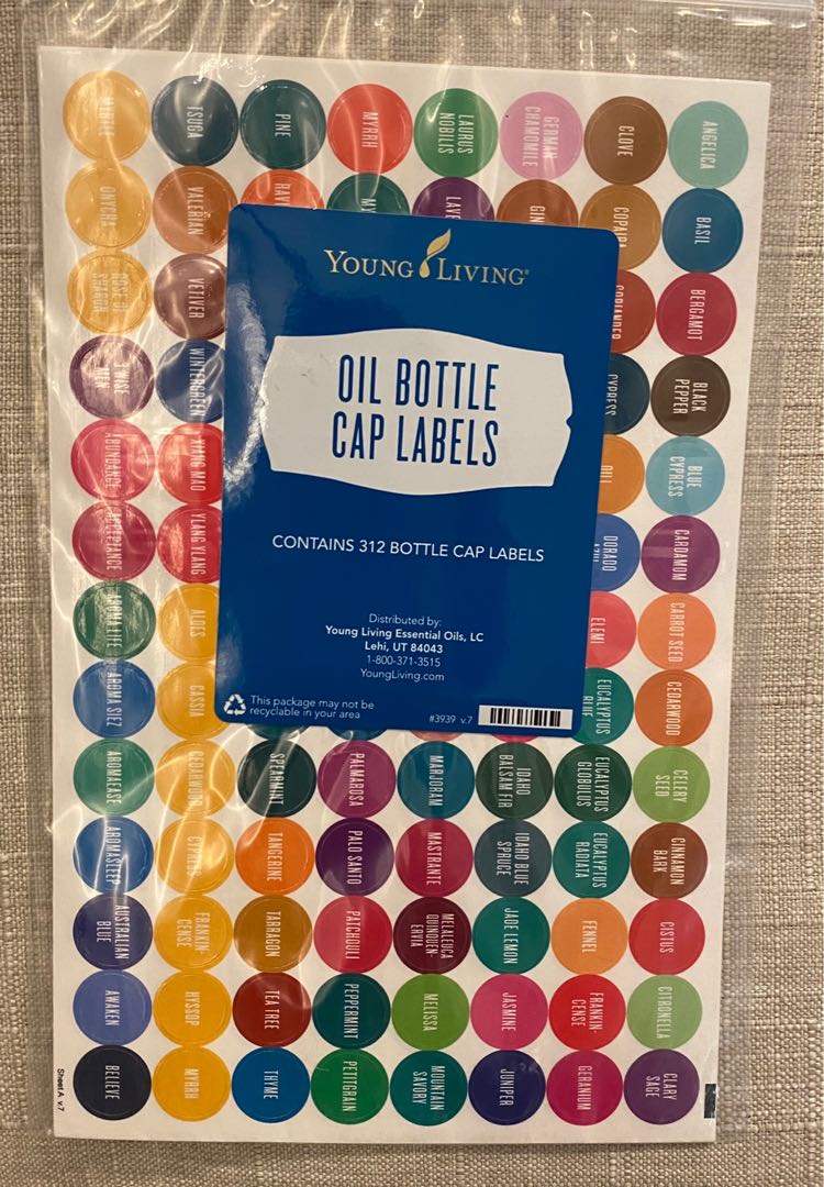 [BNIB] Young Living Oil Bottle Cap Labels, Hobbies & Toys, Stationery ...