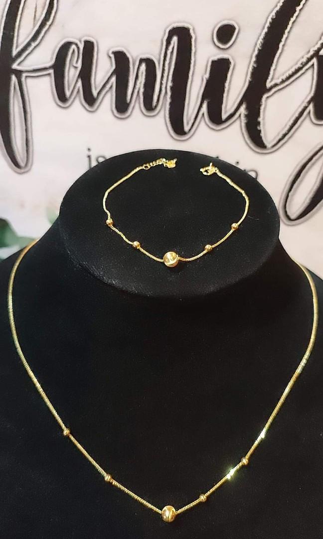 18K Saudi Gold Set, Women's Fashion, Jewelry & Organizers, Bracelets on ...