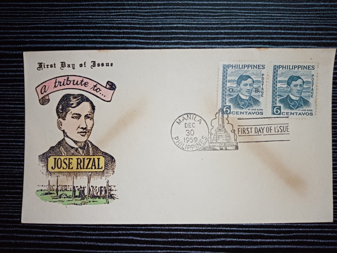 A TRIBUTE TO JOSE RIZAL 1959 FDC R8, Hobbies & Toys, Memorabilia ...