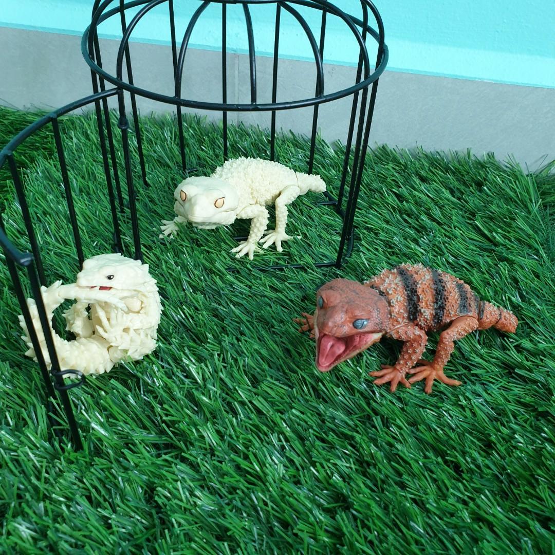 Armadillo Replica Realistic Lizard Gecko figure set of 4 Pets Reptile ...