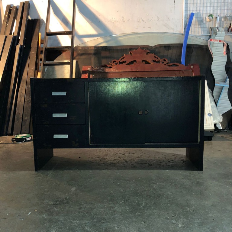Black Filling Cabinet With 3 Drawers / Kabinet Pengisian Hitam Dengan 3 ...