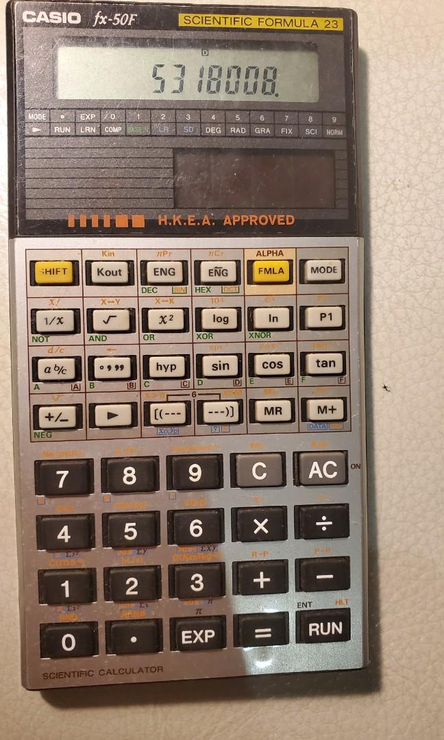 Casio fx-50F 計數機 計算機 Calculator, 興趣及遊戲, 手作＆自家設計, 文具 - Carousell