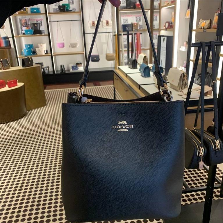 Coach 91122 Original Town Bucket Bag In Polished Pebble Leather Women's ...