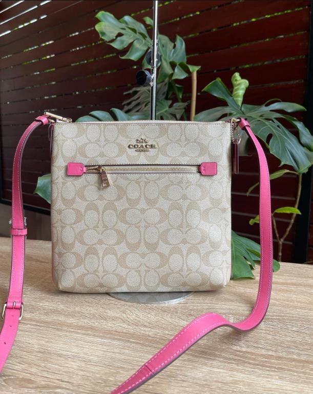 Coach C1554 Signature Rowan File Bag Medium Crossbody in Color Chalk ...