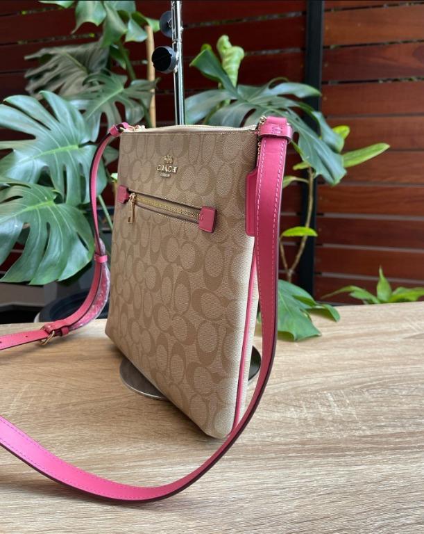 Coach C1554 Signature Rowan File Bag Medium Crossbody in Color Chalk ...