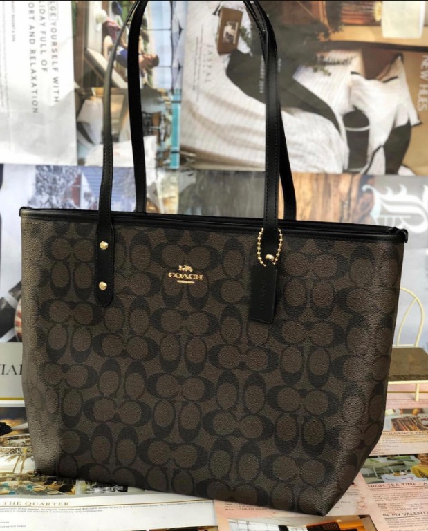 Coach F58292 Original City Zip Tote In Signature Canvas Women's Tote ...