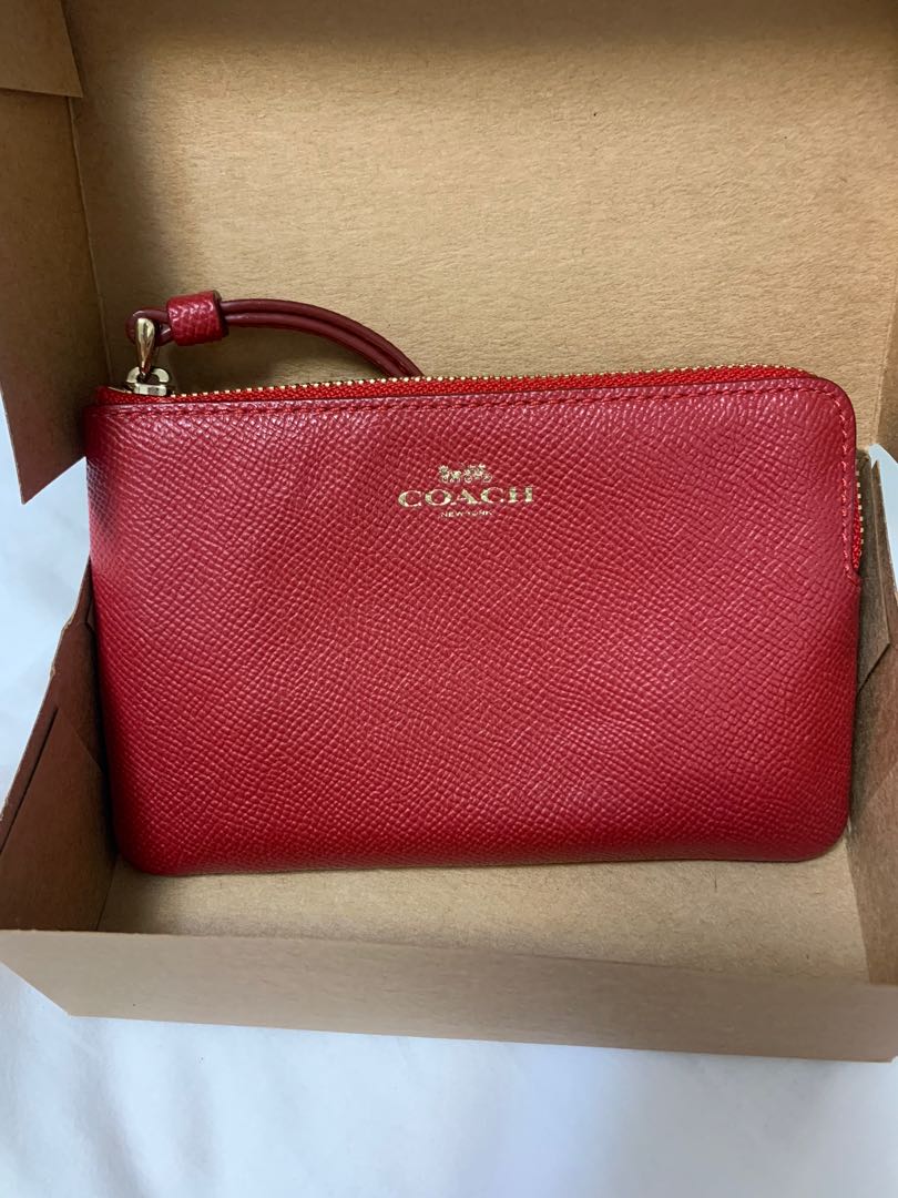 Coach Red clutch, Women's Fashion, Bags & Wallets, Purses & Pouches on ...