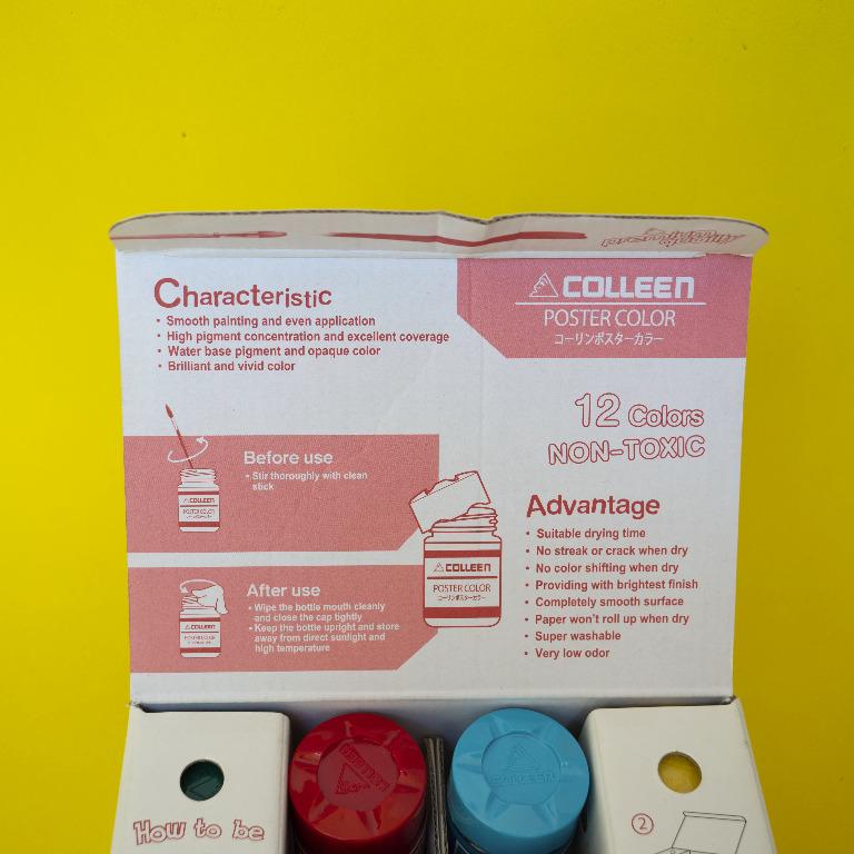 Colleen Poster Paint 12 Color Set 20ML, Hobbies & Toys, Stationary ...
