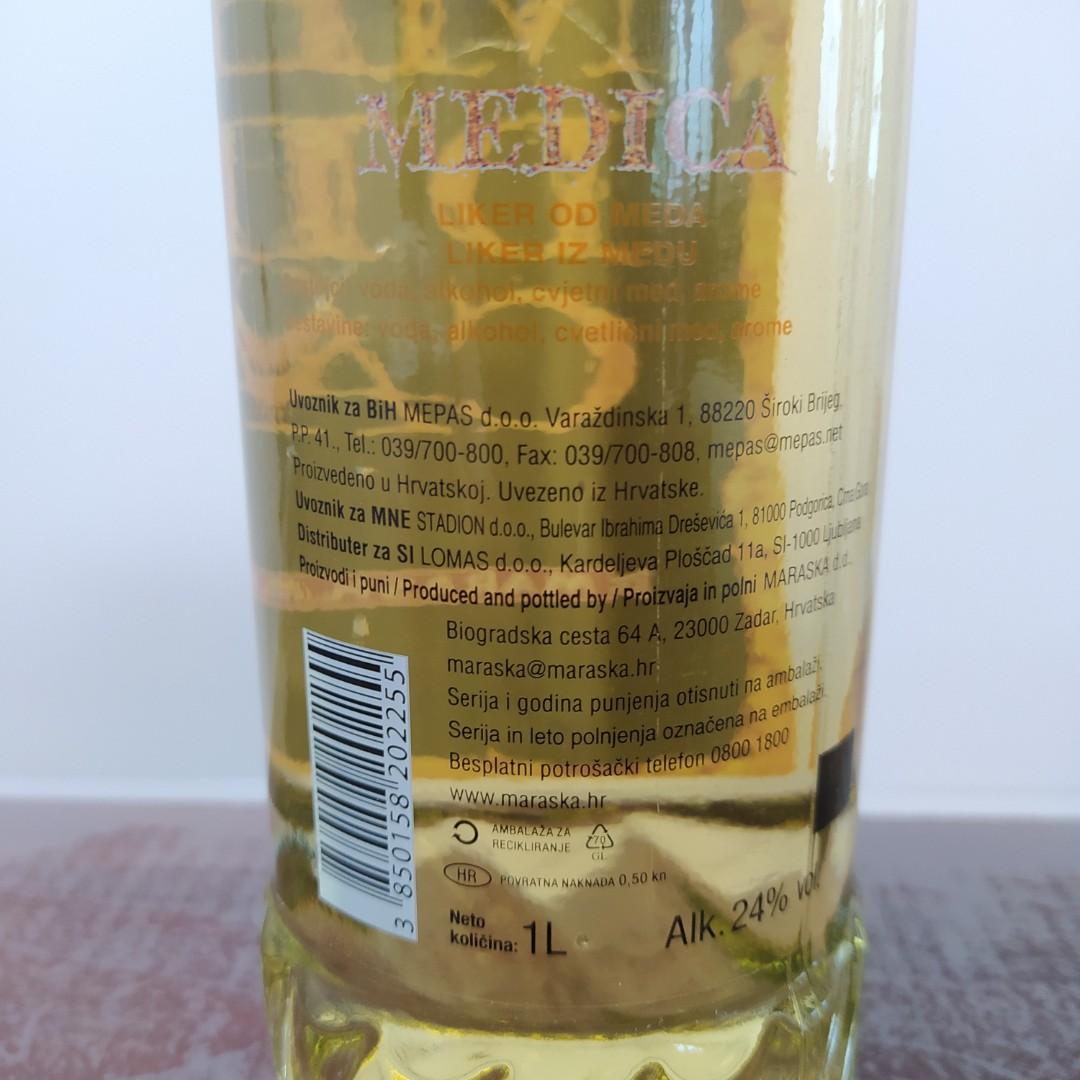 Croatian Honey Brandy Liqueur 1 Litre (Medica), Food & Drinks ...