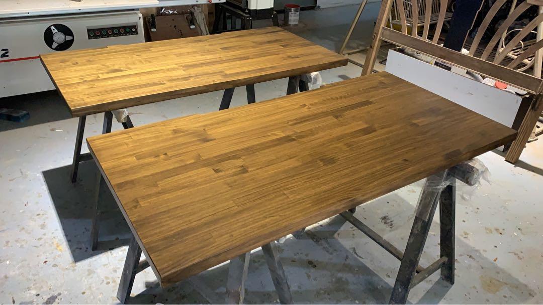 Customised Solid Wood Pine Finger Jointed Table Tops Furniture Home