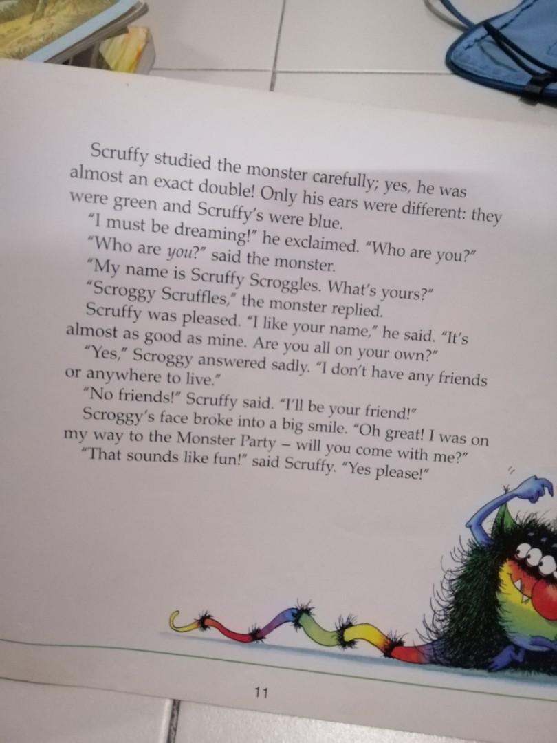 English children book story Scruffy scroggles monster party, Hobbies ...