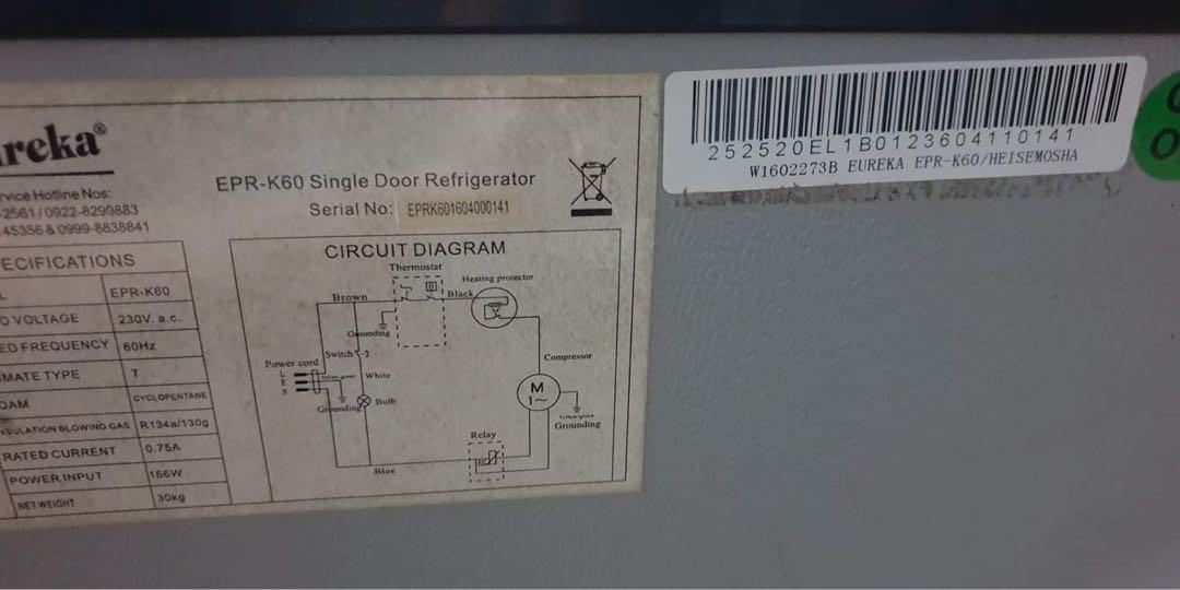 Eureka 6 cubic refrigerator mall display pull out, Community on Carousell