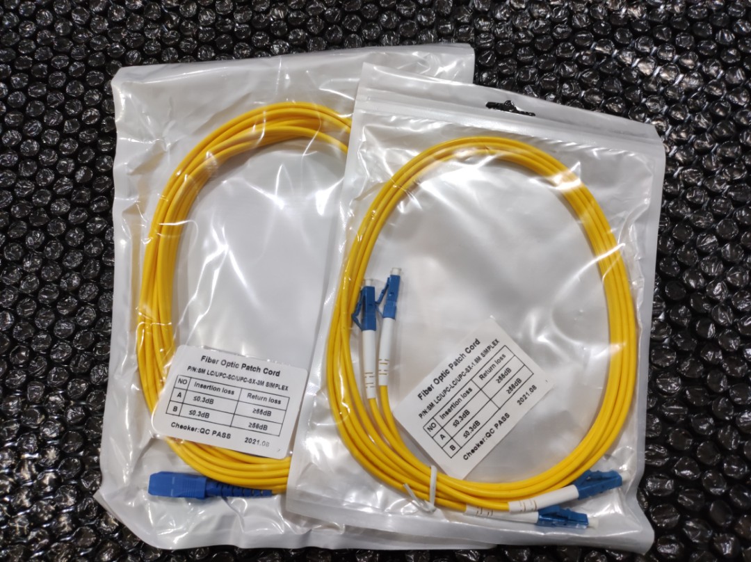 Fiber Optic Cable SC-LC Duplex Yellow FOC Patch Cable, Computers & Tech ...