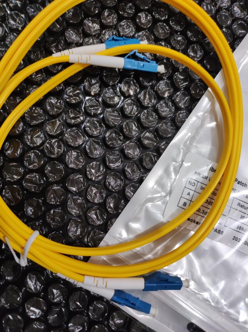 Fiber Optic Cable SC-LC Duplex Yellow FOC Patch Cable, Computers & Tech ...