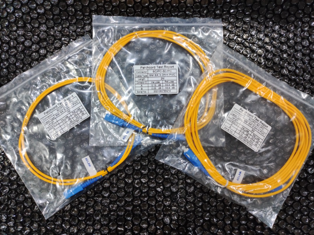 Fiber Optic Cable SC-SC UPC Yellow FOC Patch Cable, Computers & Tech ...