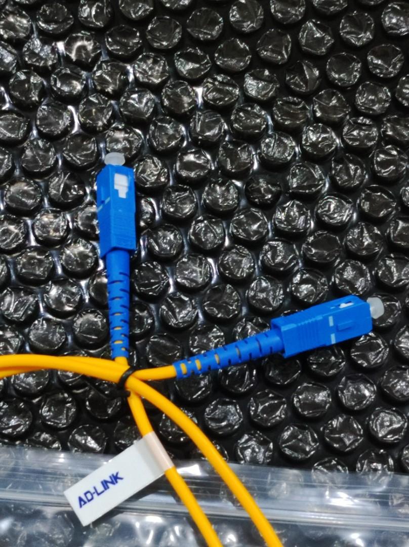 Fiber Optic Cable SC-SC UPC Yellow FOC Patch Cable, Computers & Tech ...