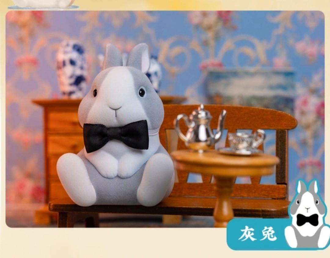 Flocking rabbit blind box Grey bunny, Hobbies & Toys, Toys & Games on ...