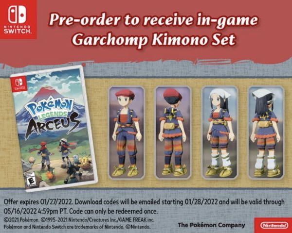 Garchomp Kimono Outfit Set Mystery Gift Code (Pokemon Legends Arceus ...