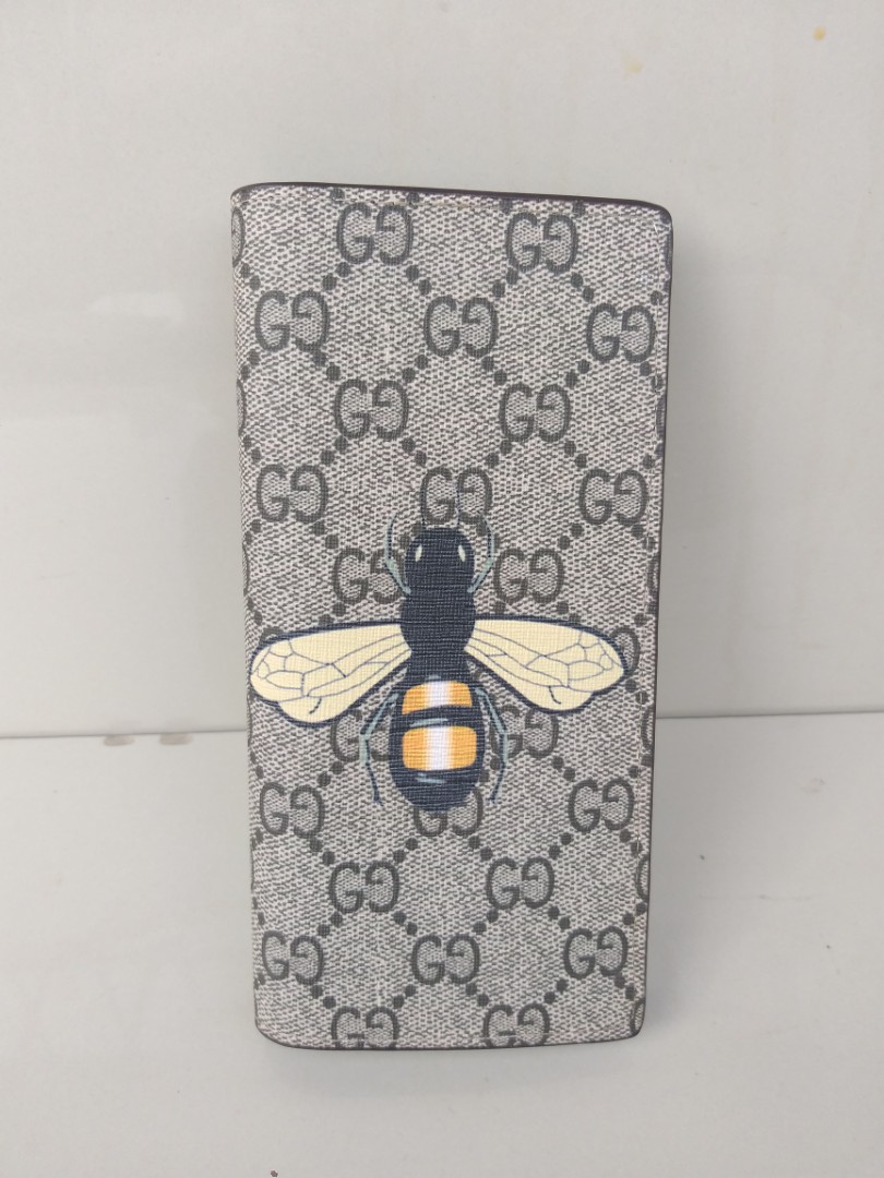 GUCCI BEE LONG WALLET BIFOLD, Luxury, Bags & Wallets on Carousell