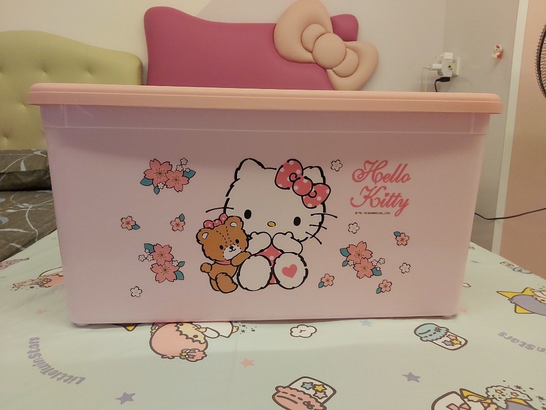 Hello kitty Plastic Storage Box Sanrio, Furniture & Home Living, Home ...