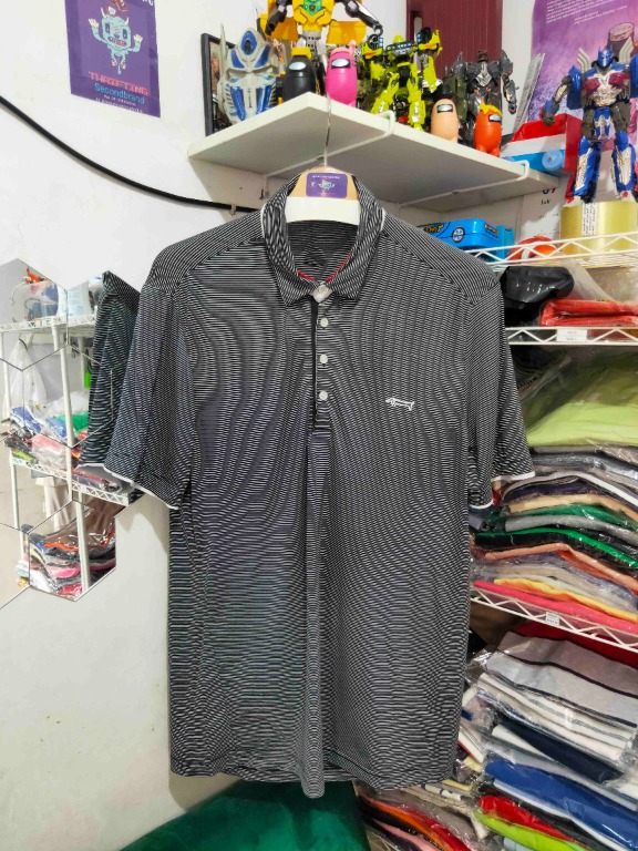 Kaos Polo Louis Castel Hitam Garis Garis Putih Small Logo, Fesyen Pria ...